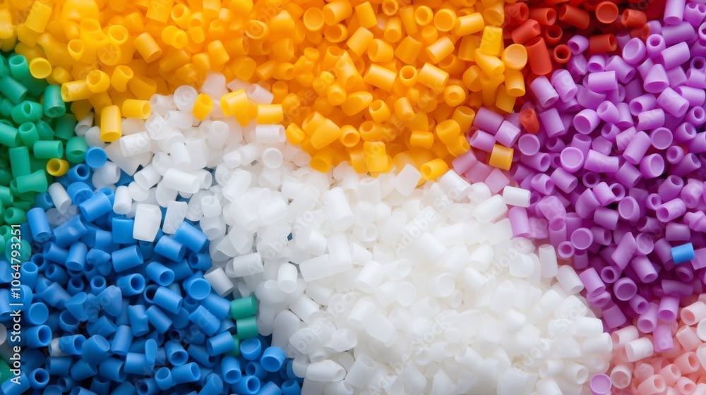 Detailed background featuring evenly sized polyamide granules in a ...