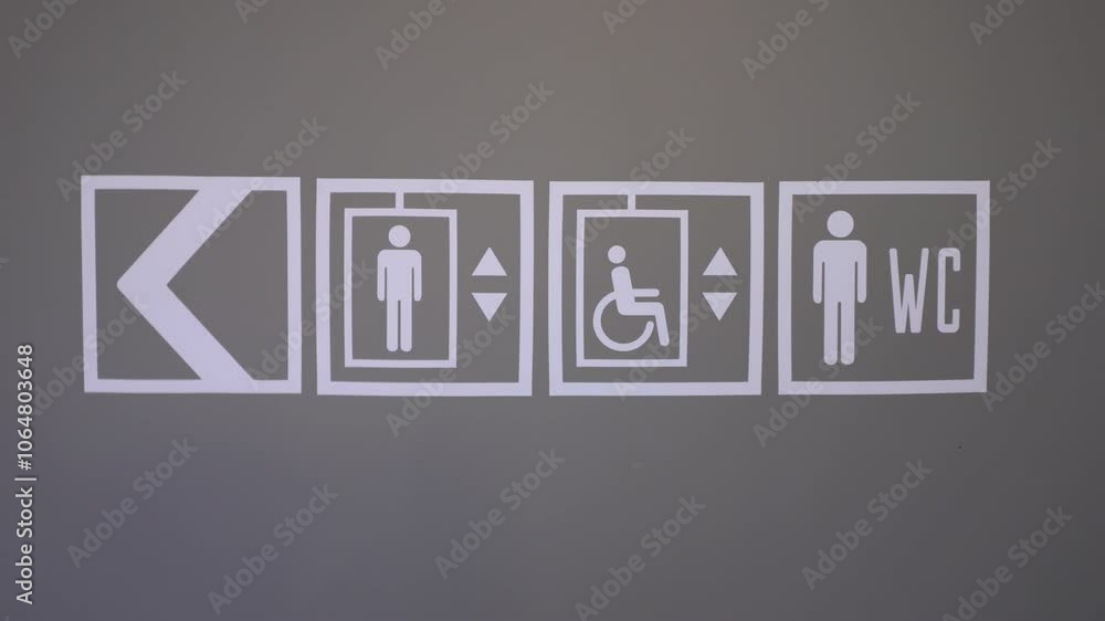 Accessible signage should clearly show locations of elevators and ...