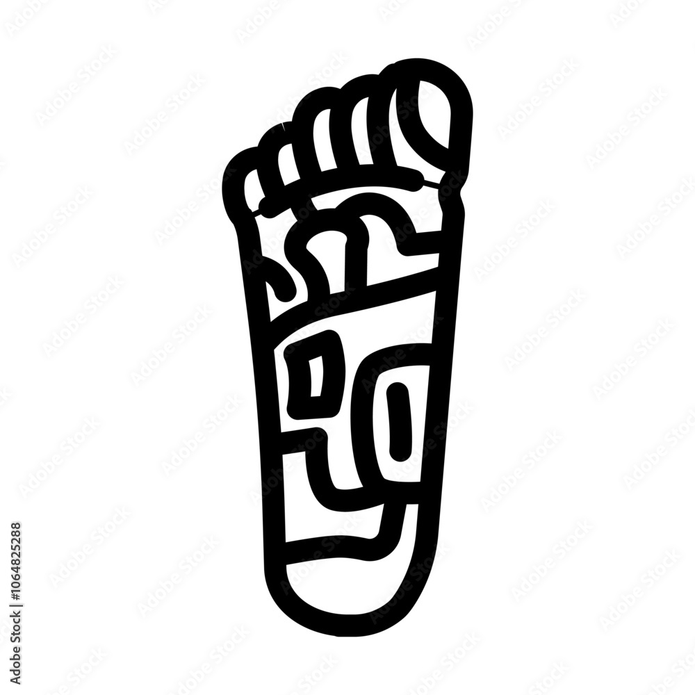 reflexology chart spa therapy treatment line icon vector. reflexology ...