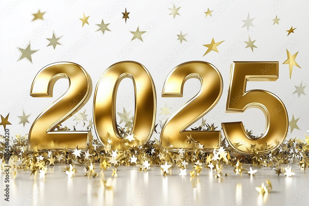 The year "2025" is depicted in a minimalistic and bold design ...