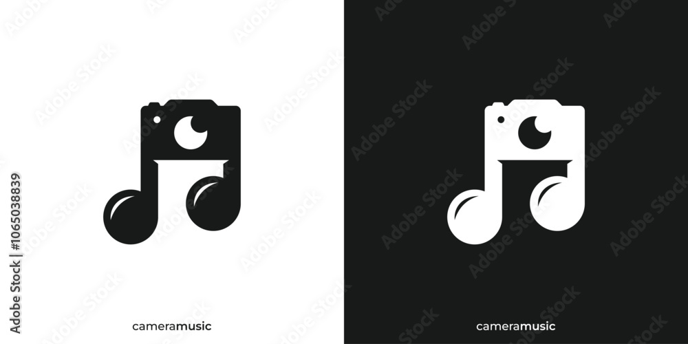 Camera Music Logo. Music Note and Camera with Minimalist Style. Music ...