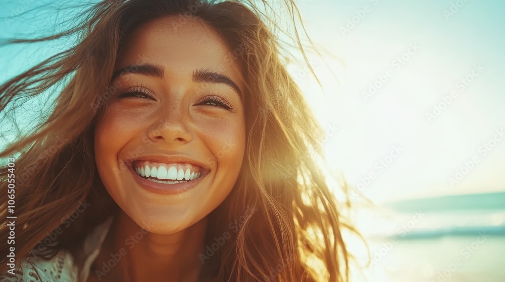 On a sunny day at the beach, this close-up shot perfectly captures a ...