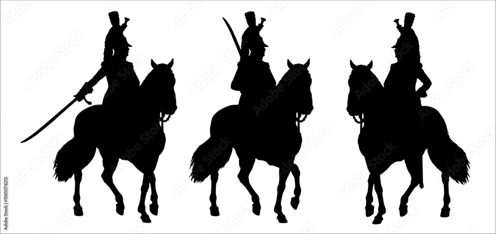 Dragoons of the Imperial Guard. Mounted soldier of the Napoleonic army ...