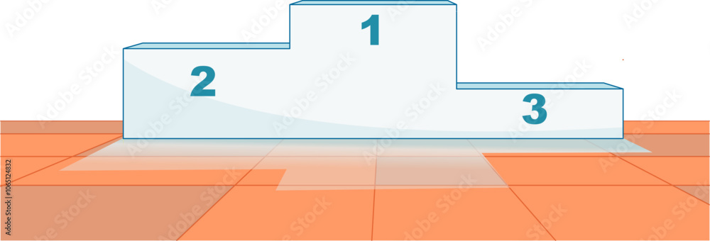 Champion podium. Winner first second third fourth fifth 1. 2. 3. steps ...