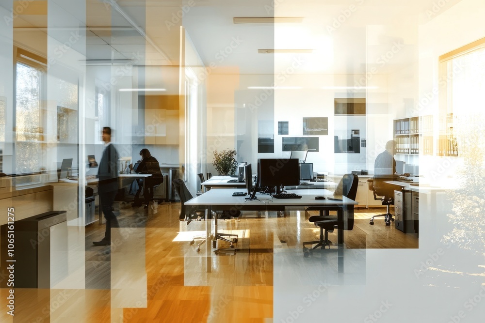 Small business growth stages illustrated with images of a small office ...