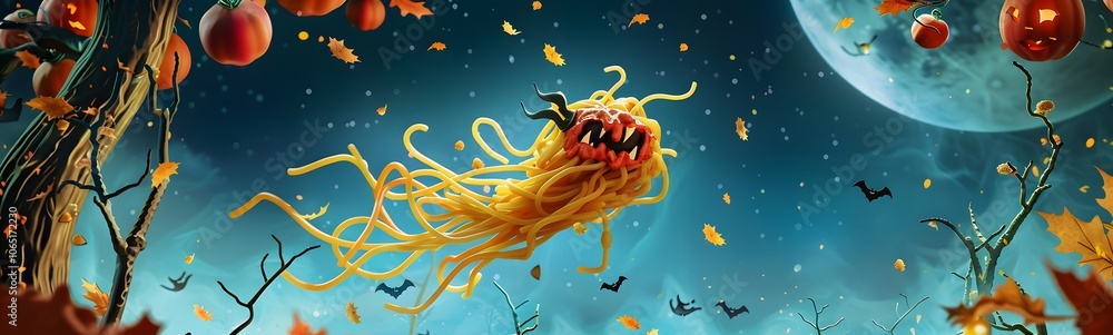 Spaghetti monster pasta flying halloween funny food pastafarian sauce ...