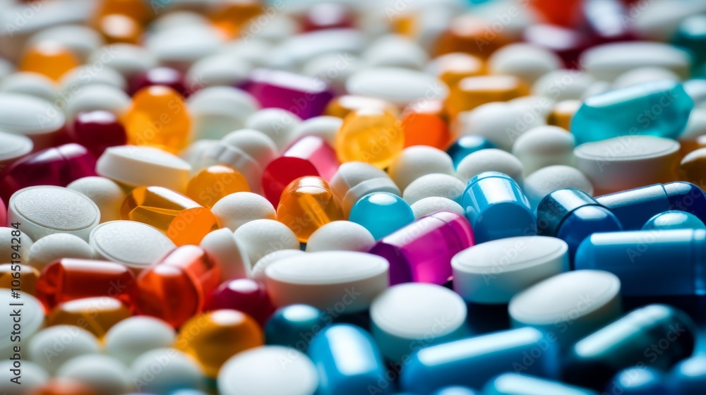 Organized pharmacy background with neatly arranged shelves of ...