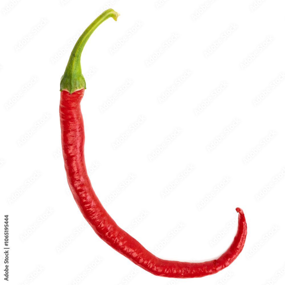 Prik Chee Fah Long Chilli Pod Fresh ripe red chilli, chili pods on a ...