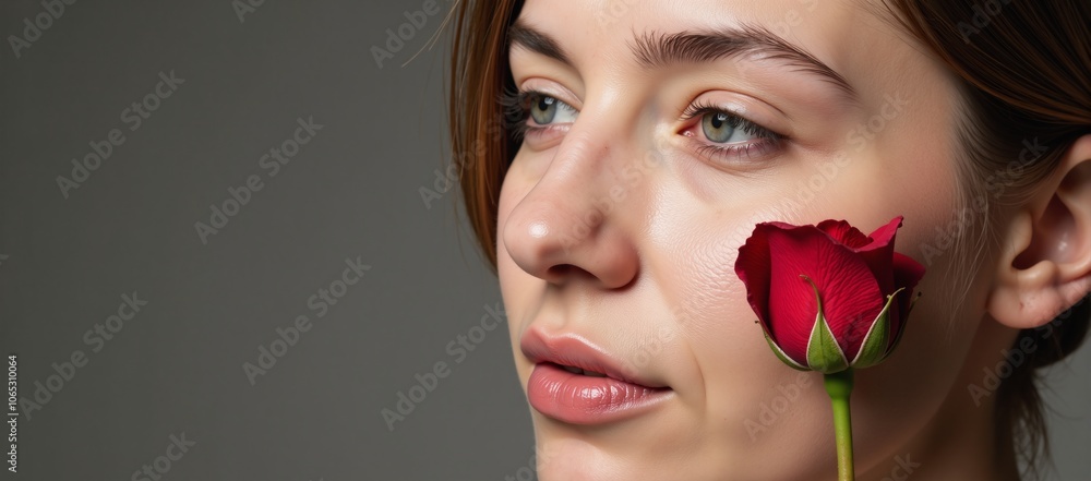 Artwork portrays a seamless fusion between a womans profile and a ...