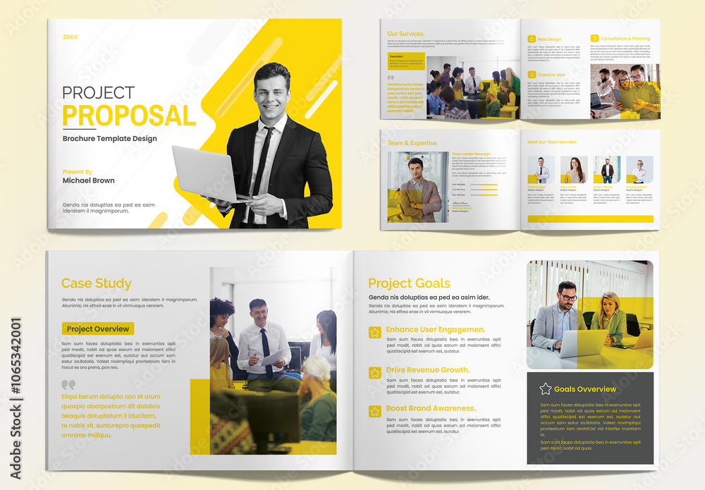 Business Project Proposal Layout Stock Template | Adobe Stock