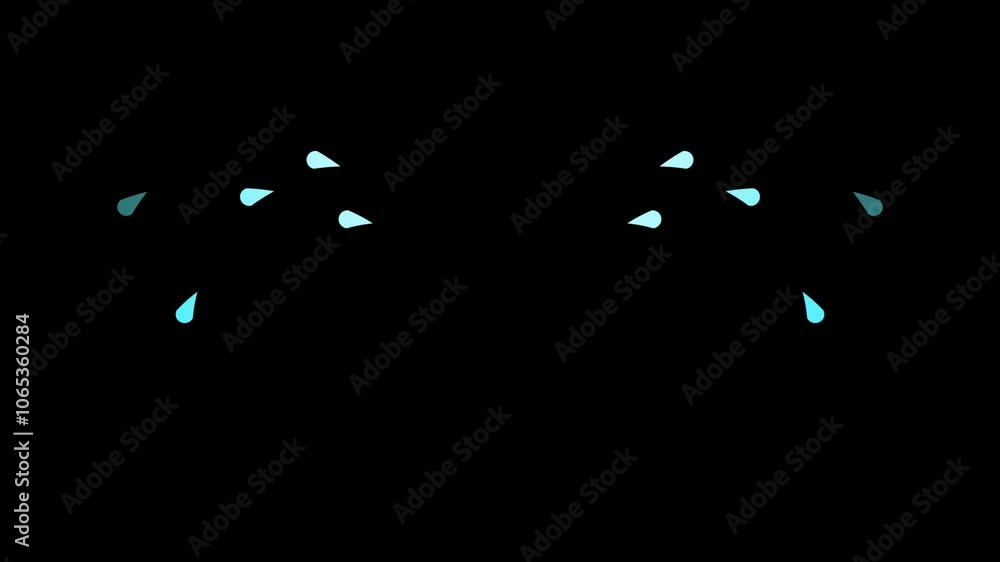 teardrop animated cartoon splashing tears crying sobbing 4k looping ...