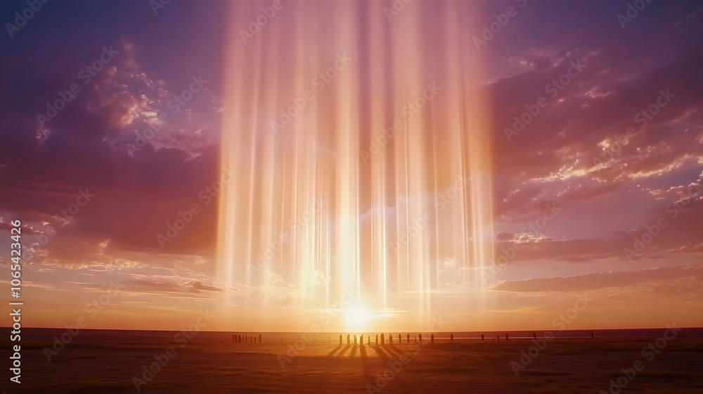 Dramatic Sun Pillars: Vertical Light Streaming from the Sun Creating a ...
