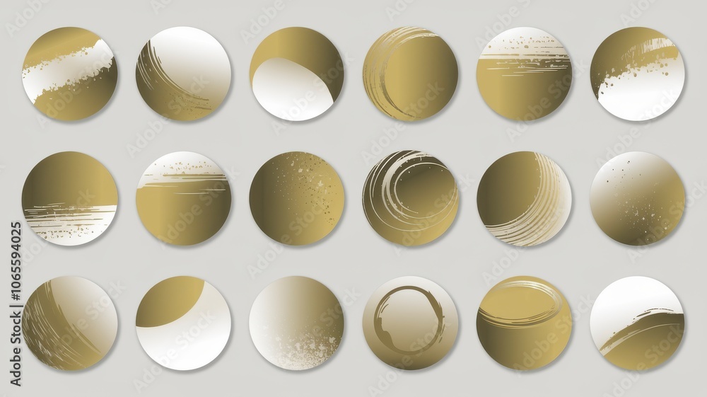 Explore stunning gold circular designs with unique textures and ...