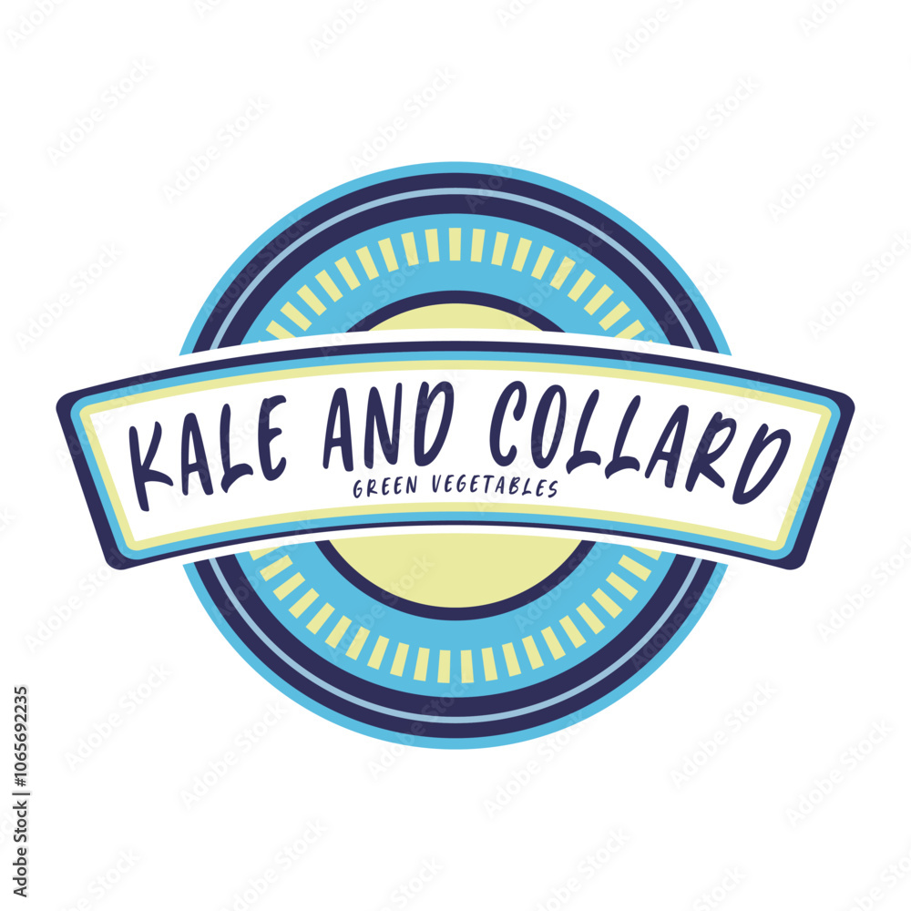 Colorful logo design with circular emblem and “Kale and Collard” text ...