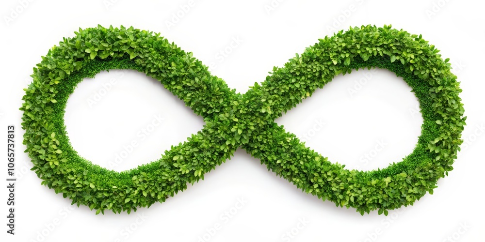 Green Infinity Symbol A Lush Foliage Arrangement in the Shape of an ...