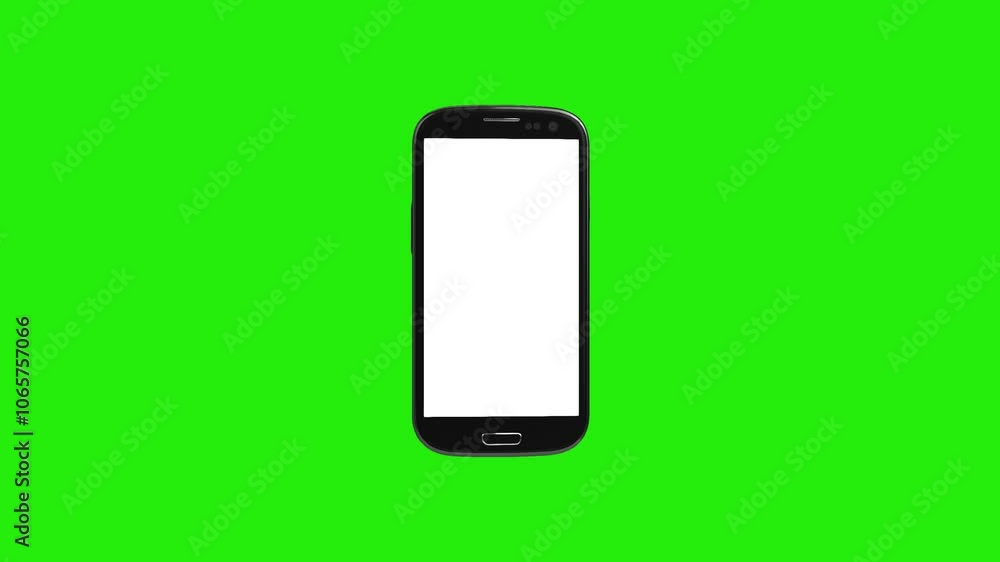 Stockvideo 3D model of a old black color phone coming from right ...