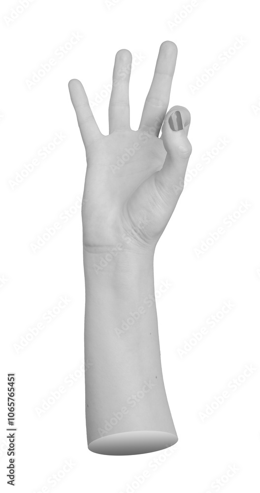 hand gesture with the thumb holding down the index finger, the number 9 ...