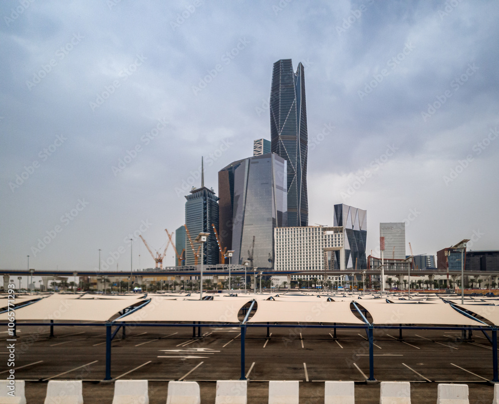 King Abdullah Financial District in Riyadh, architecture of skyscrapers ...