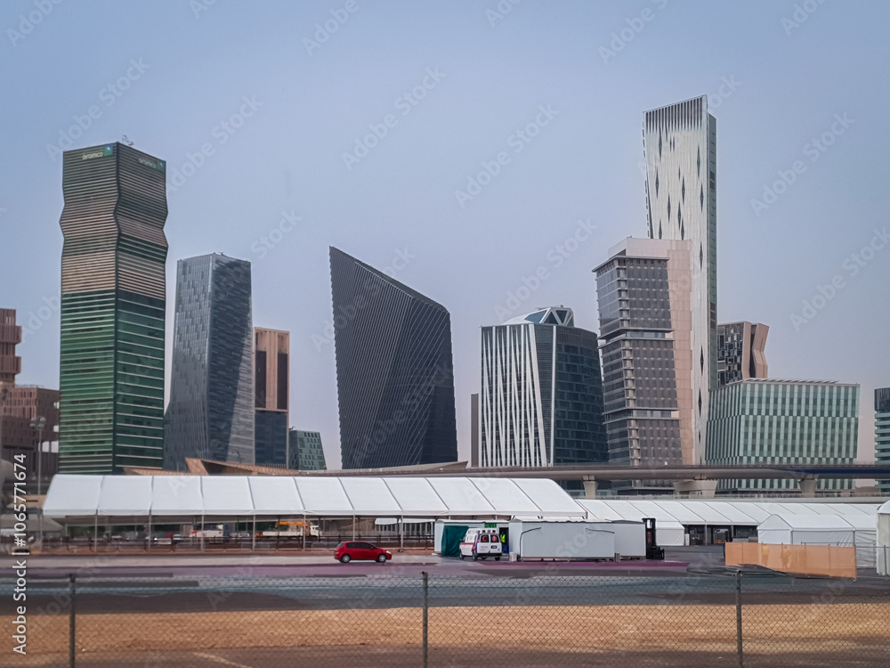 King Abdullah Financial District in Riyadh, architecture of skyscrapers ...
