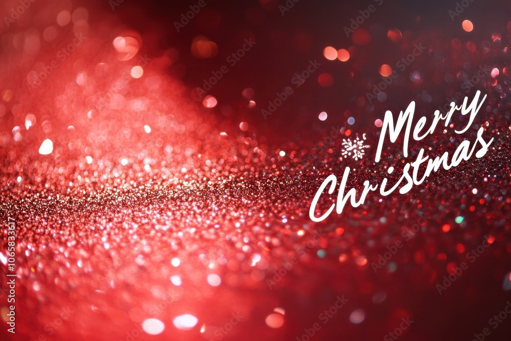 Red Christmas background with text "Merry Christmas" written in white ...