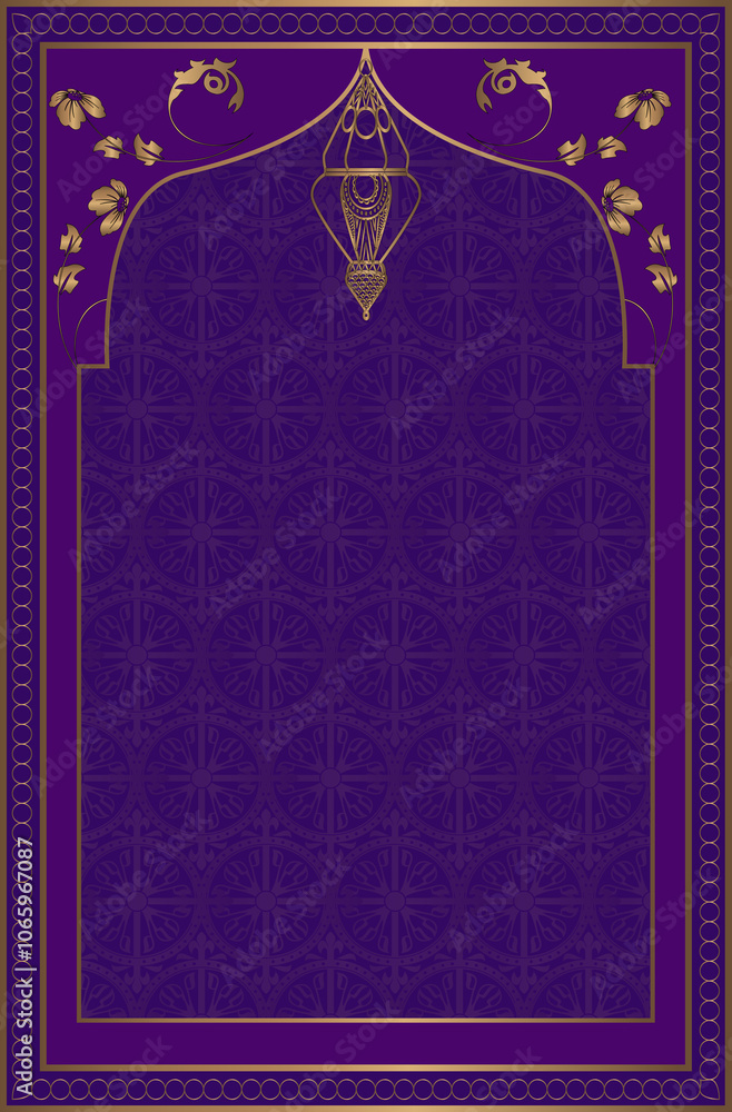 mosque door and window. Muslim islamic prayer mat for prayer. Suitable ...