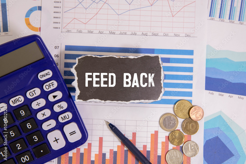 feed back, text on white paper on torn paper background Stock Photo ...
