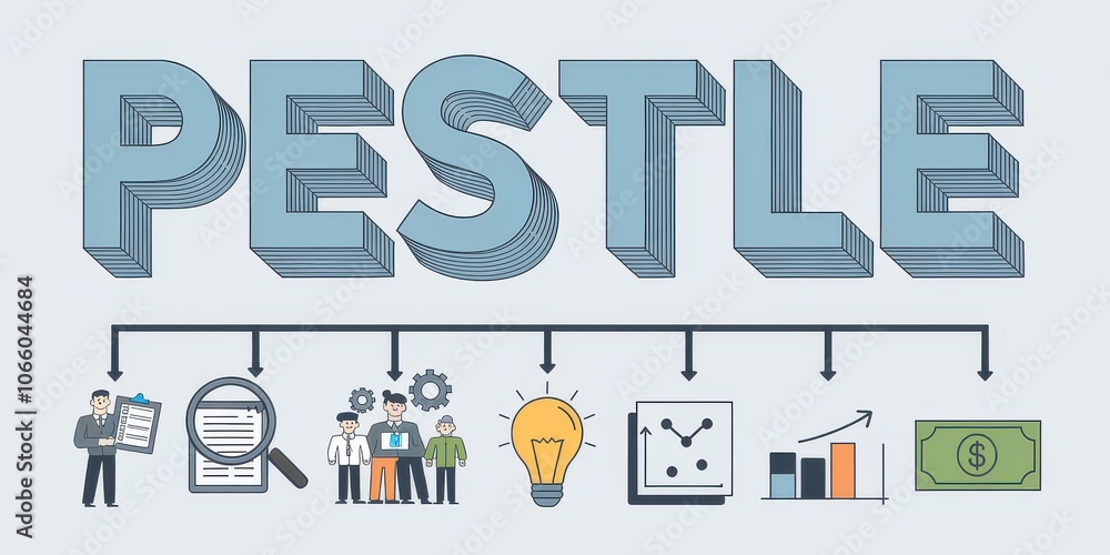 Visual Guide to Pestle Analysis Methodology Stock Illustration | Adobe ...