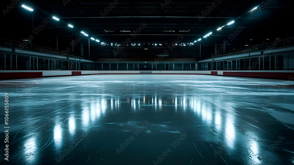 Empty Ice Skating Rink, ice rink, hockey, arena, stadium, sport Stock ...