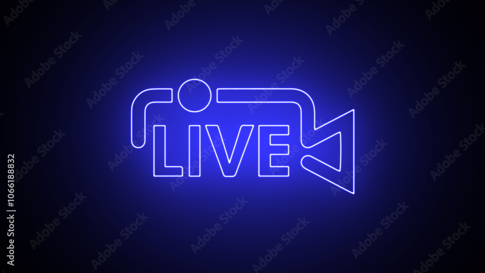 Neon Live Video Interface: Modern Streaming UI with Progress Bar ...