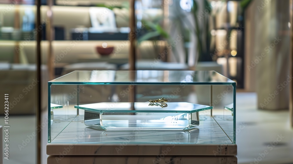 Transparent Glass Display Stand - a sleek and modern visual. The ...
