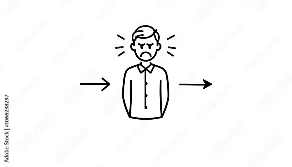 Anger management black line icon. Process of learning to recognize ...