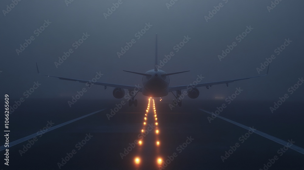 55.Plane A321 Arriving from Moscow in Heavy Fog in Hanover, Germany ...