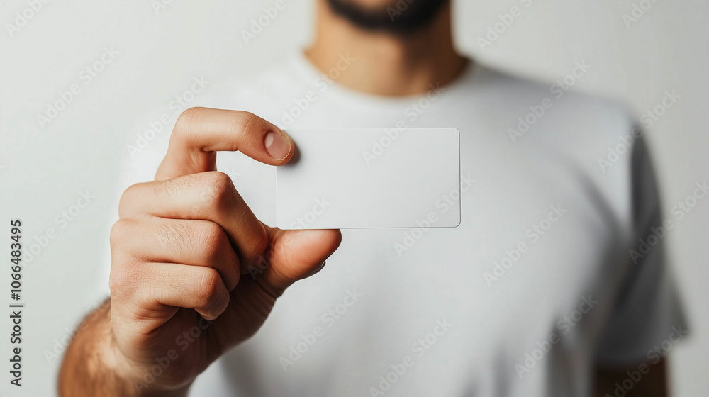 Mockup ID card held by a man, ideal for presenting design concepts to ...