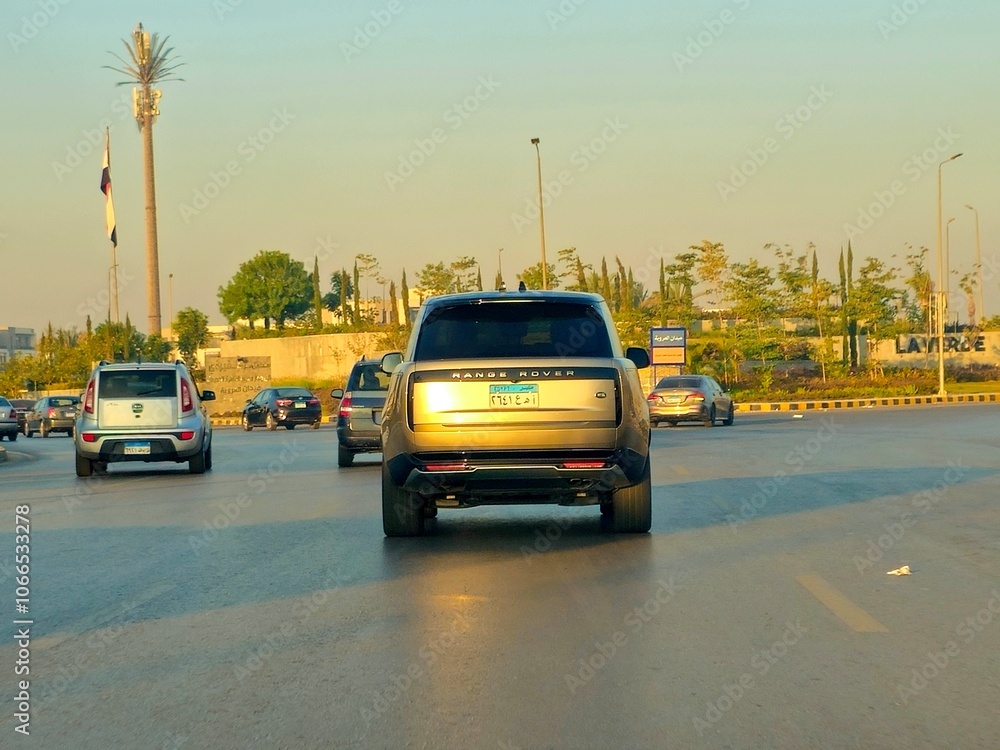 Cairo, Egypt, October 31 2024: The Land Rover Range Rover on the road ...