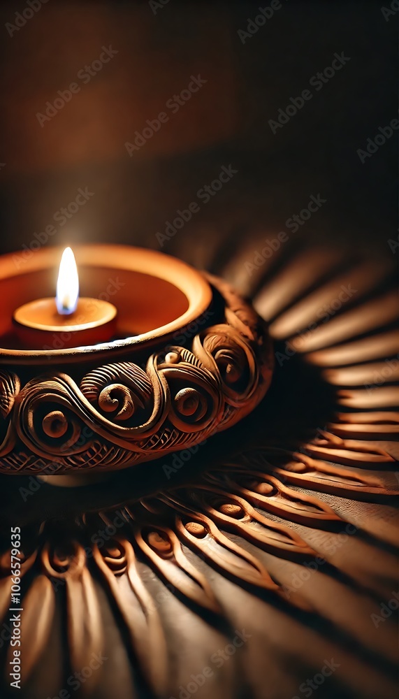 Diwali rangoli with multicolored background in neon realism style ...