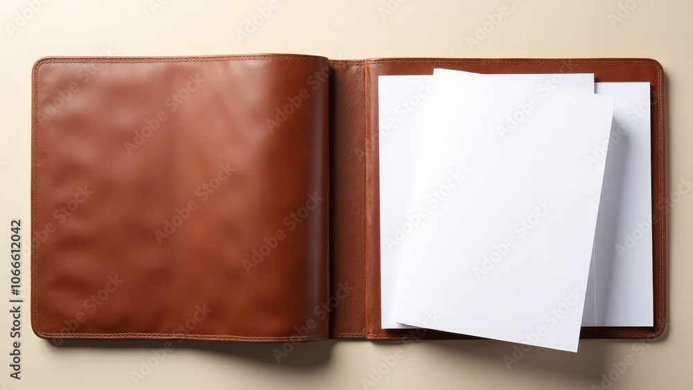 Simple portfolio folders mockup, featuring open design with blank pages ...