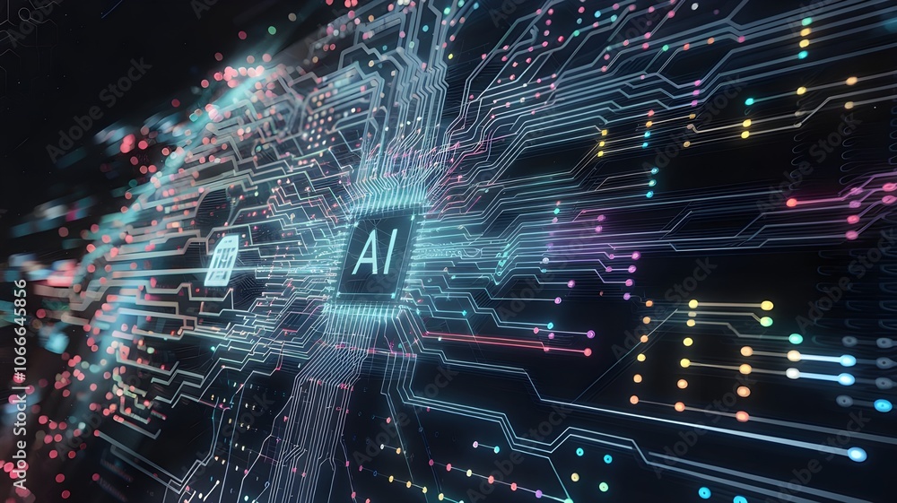 Brilliantly intricate collection of interconnected circuits and nodes ...
