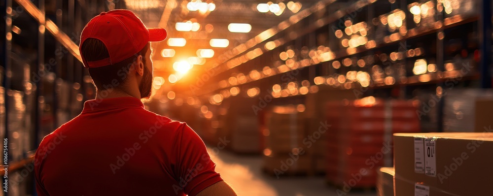 Logistics supervisor monitors operations floor to enhance inventory ...