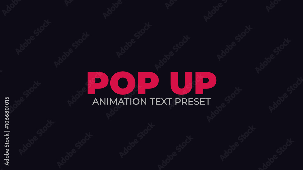Pop Up Bounce Text Animation Preset Stock Template | Adobe Stock Pop Up Bounce Text Animation Preset Stock Template | Adobe Stock