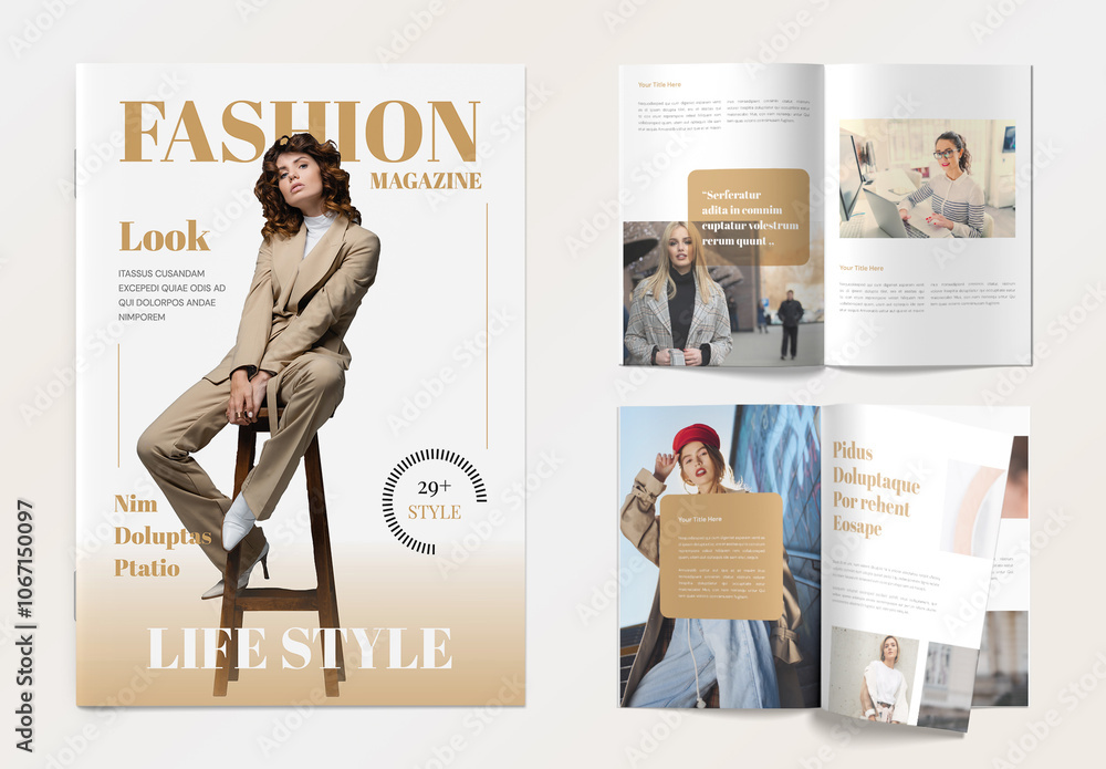 Fashion Magazine Design Stock Template | Adobe Stock