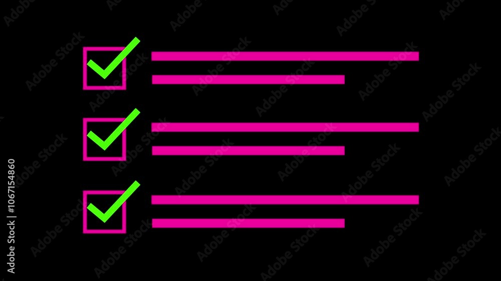 check marks on a check box options. Tick Check mark icon animation ...