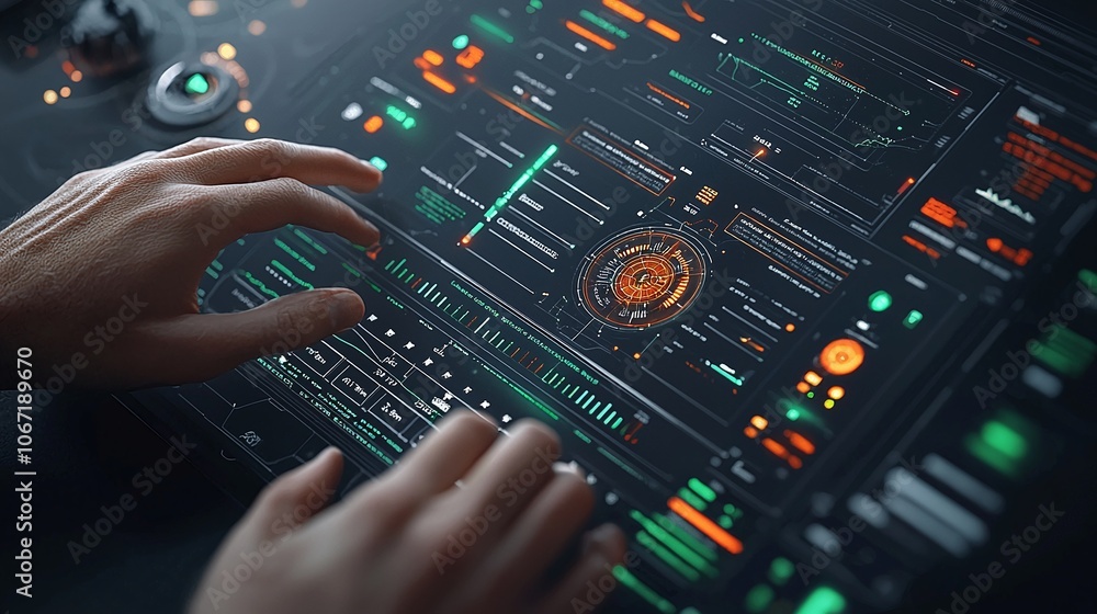 Product manager analyzing project milestones on a digital Gantt chart ...
