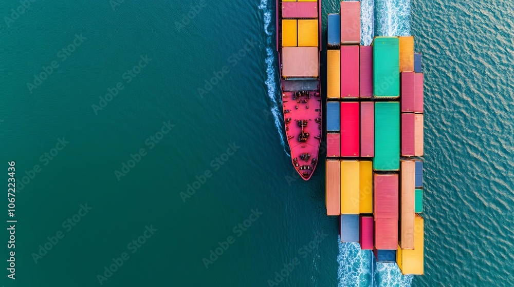 Cargo ship, train, and trucks in sync, smooth logistics flow ...