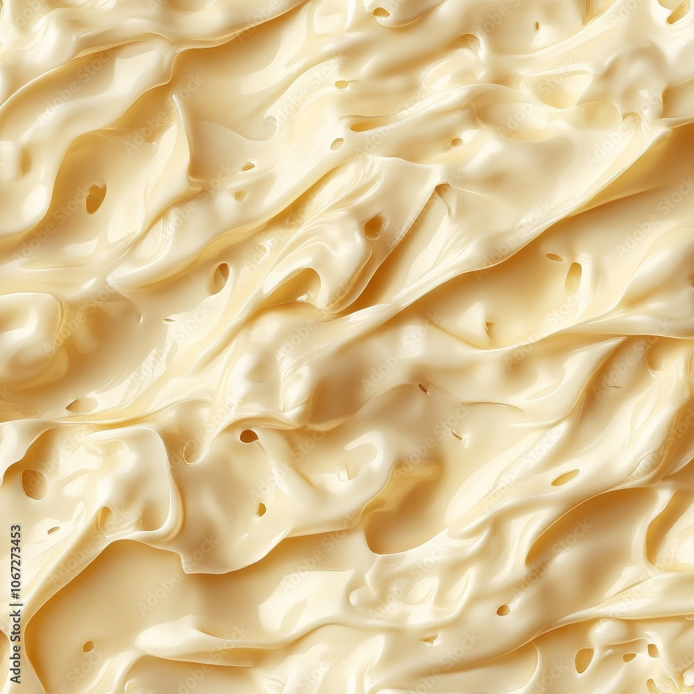 Up-close seamless texture pattern of creamy cheese with a rich, smooth ...