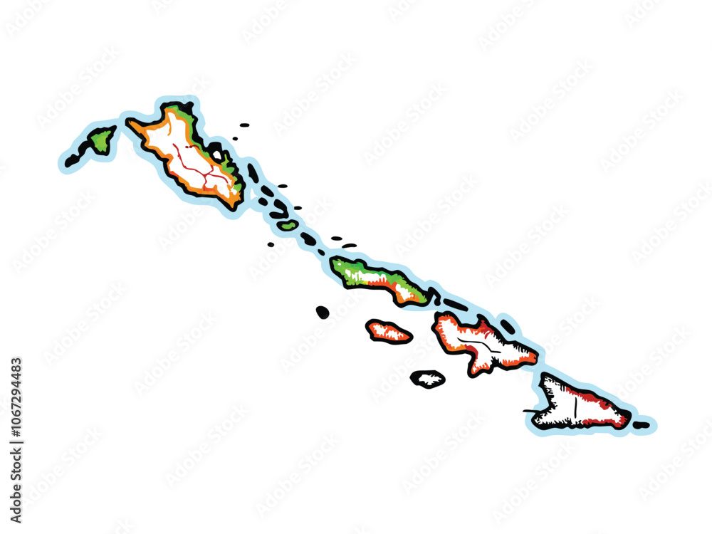 Photo & Art Print Create a detailed vector map showcasing all Pacific ...