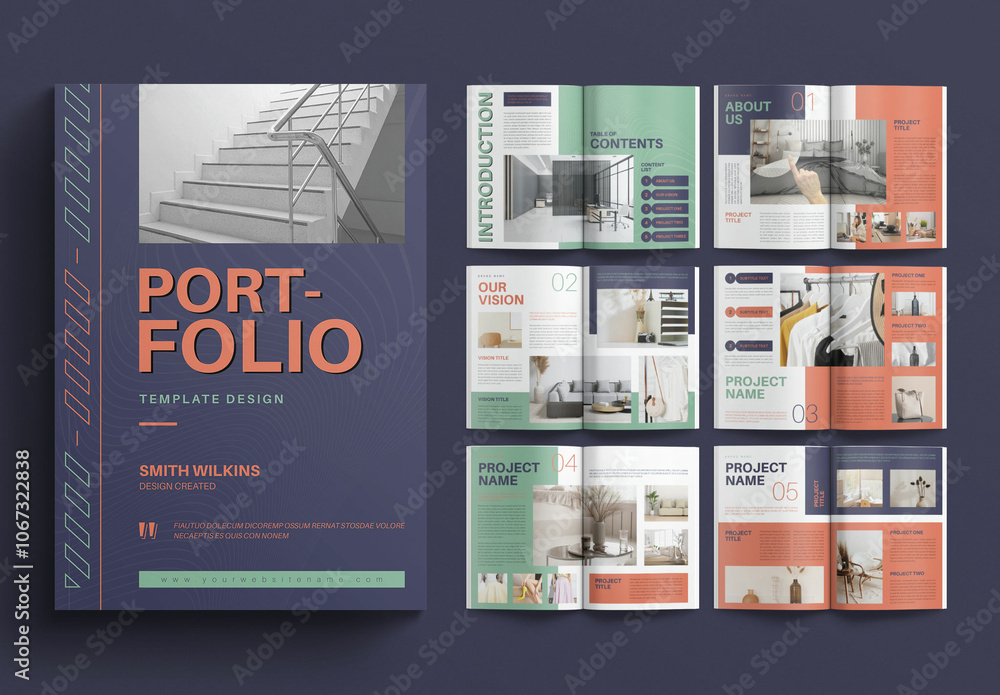 Portfolio Template Design Layout Stock Template | Adobe Stock