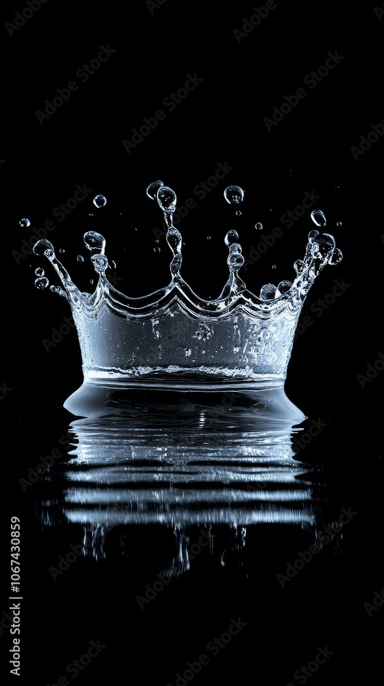 Water Drop Crown Splash, a single drop of water creates a crown-like ...