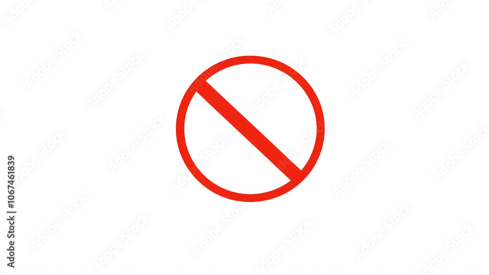 empty not allowed sign on transparent isolated png background, crossed ...