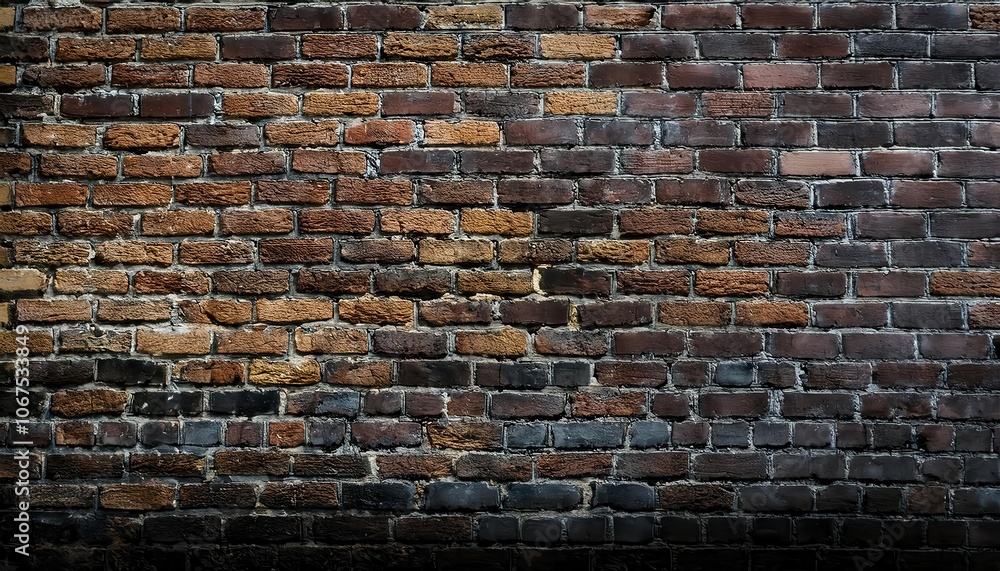 Aged Urban Brick Wall with Natural Weathering Texture in Muted Earth ...