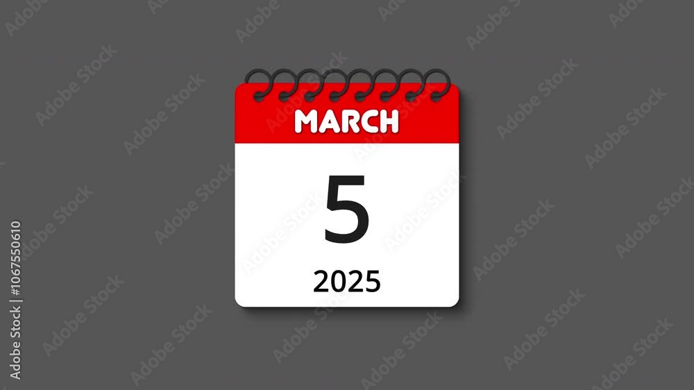 Monthly calendar with spiral ring coil binding, tear-off calendar ...